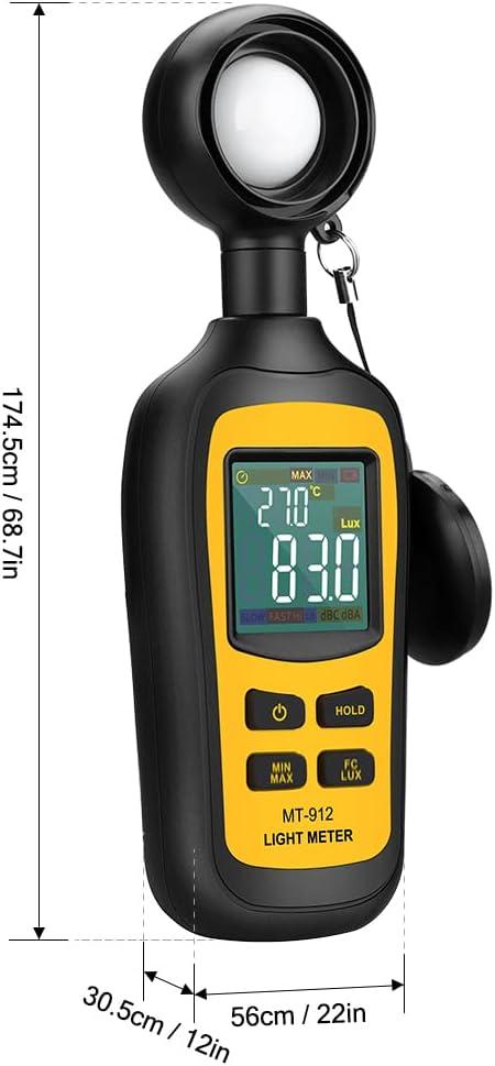 Digital Light Meter with Ambient Temperature Measurer - Up to 200,000 ...