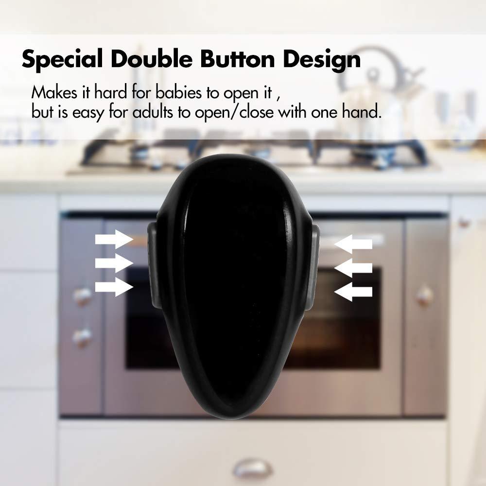EUDEMON Oven Door Lock & Stove Knob Cover Bundle - 1 Pack Black Oven ...
