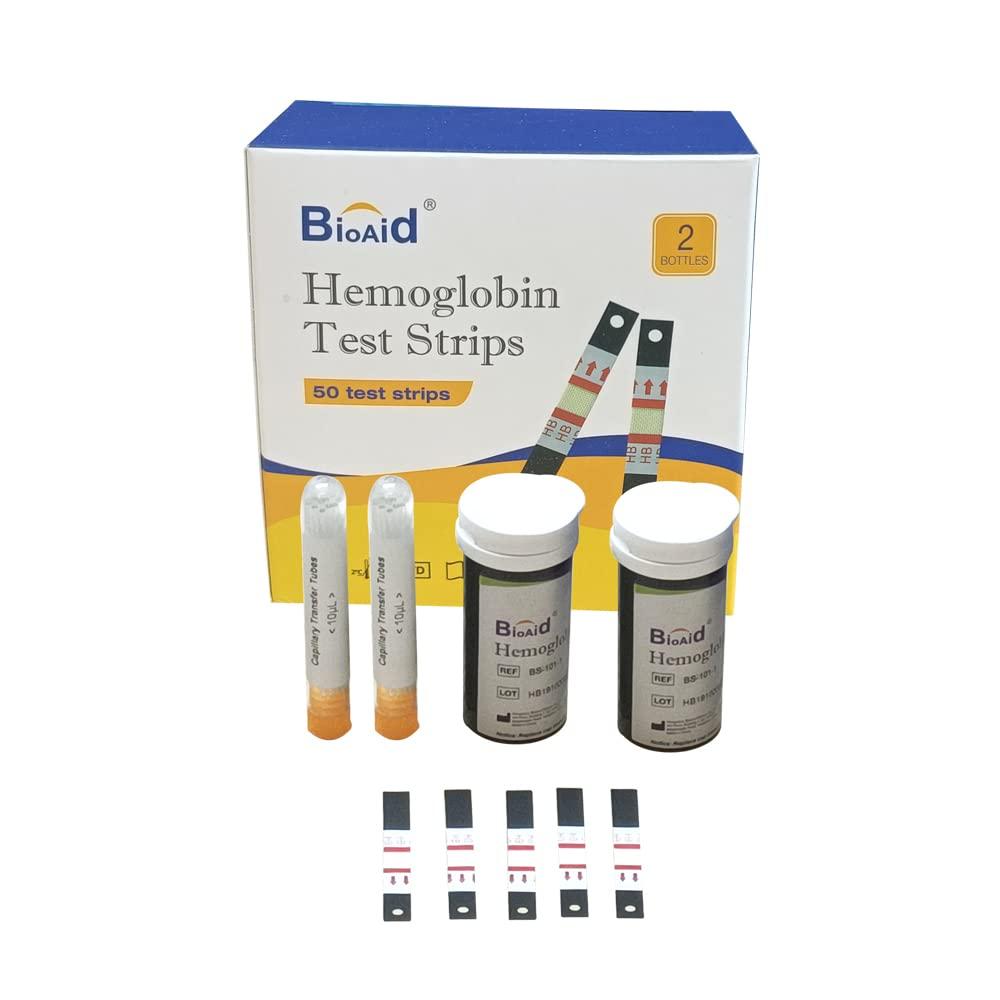 Bioaid Hemoglobin Test Strips & Capillary Tubes Set - 50 pcs | Buy Now ...