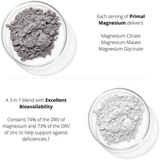 Primal Harvest Magnesium Supplement Complex 310mg - Glycinate Citrate ...