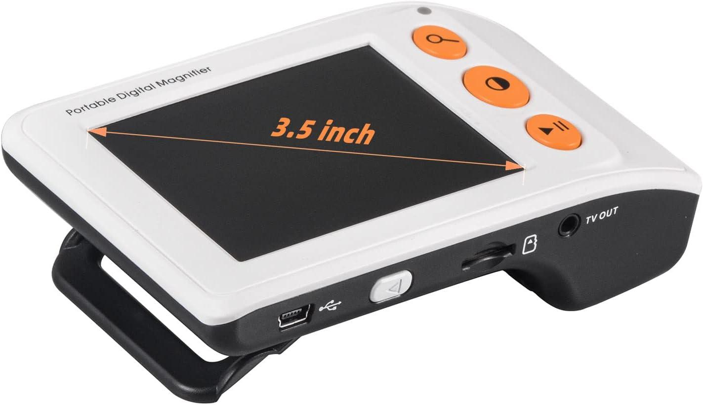 3.5 Inch Portable Digital Magnifier - Low Vision Reading Aid (2-25X ...