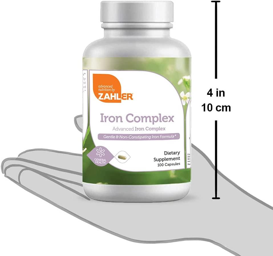 Zahlers Iron Complex - Easy on The Stomach Blood Building Supplement ...