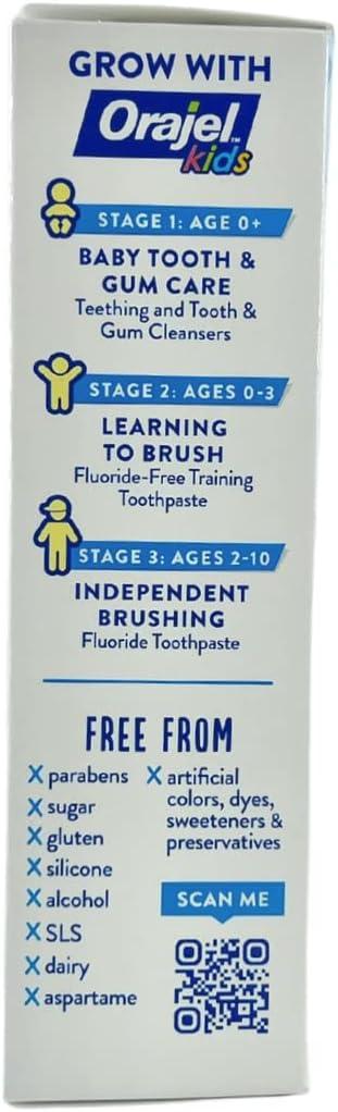 Dauntless Merch Easy Grip Baby Toothbrush and Fluoride-Free Toddler Toothpaste Starter Set ...