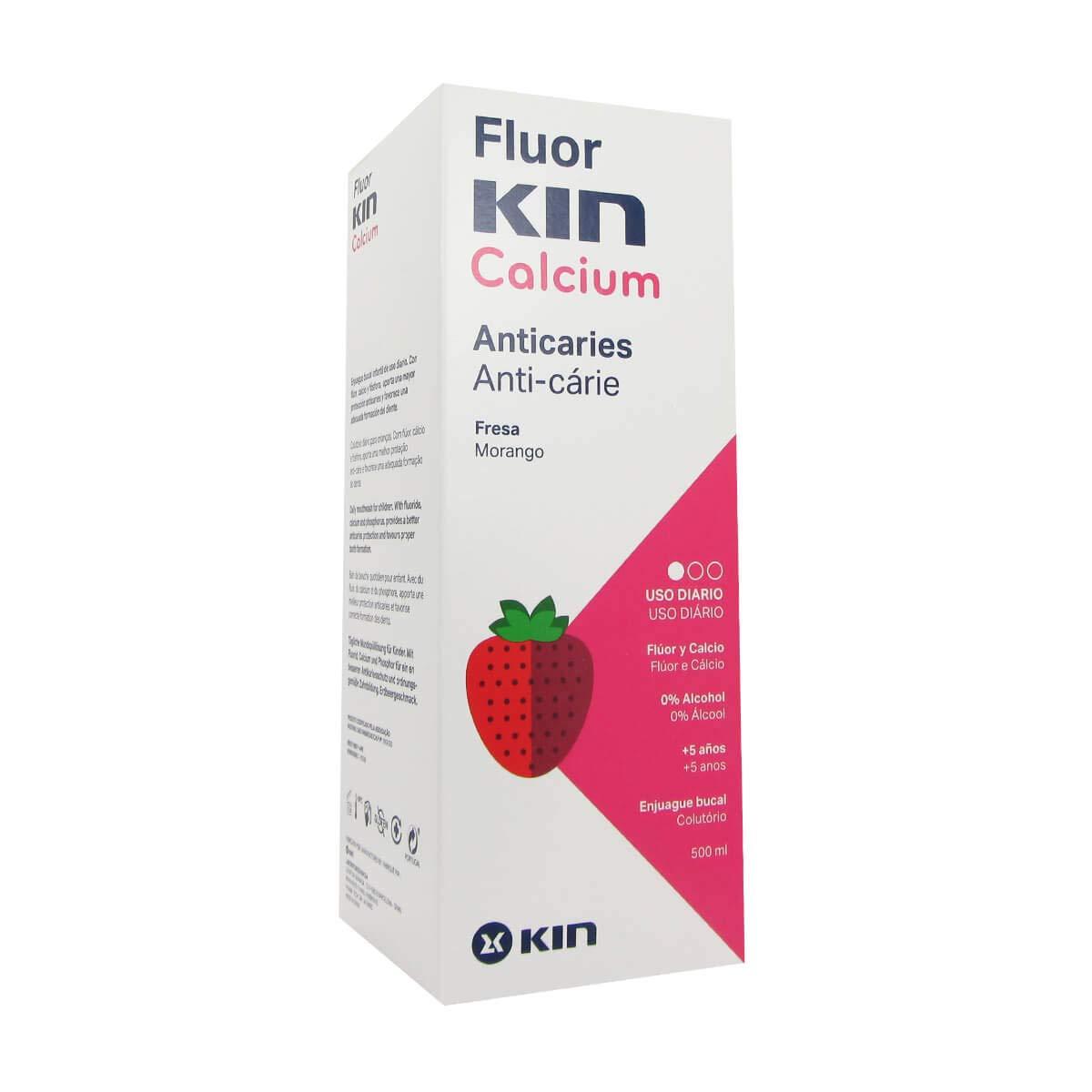 Fluor Kin Strawberry Flavour Mouthwash for Kids - 500ml Calcium ...