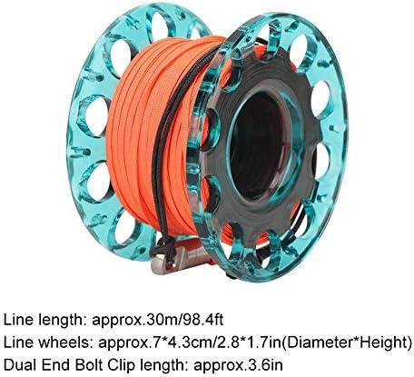 Keenso Handle Pulley Scuba Spool Reel 30m - Durable Plastic Diving ...