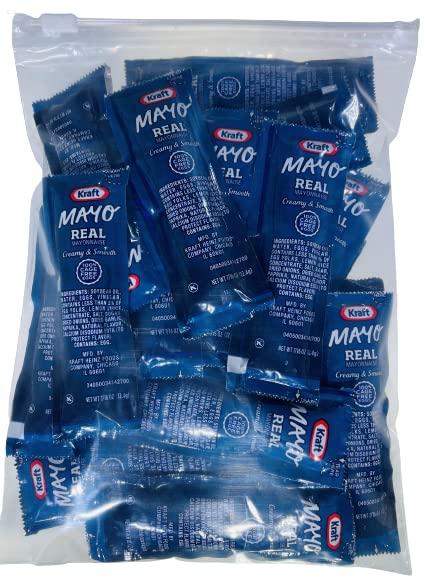 Bag-n-Dash 25 Kraft Real Mayo Condiment Packs - Single Serve Packets ...