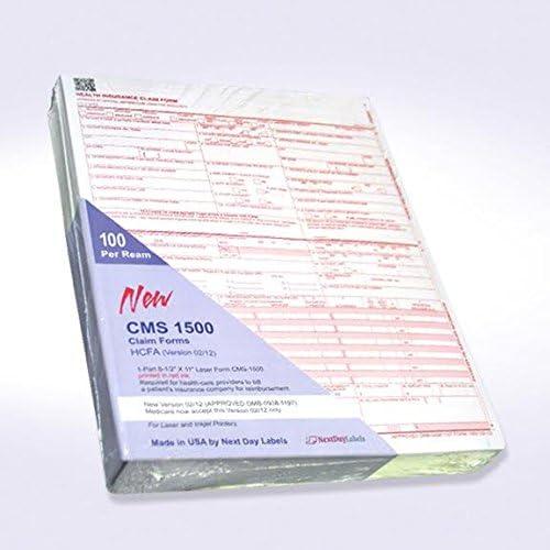 New CMS 1500 Claim Forms - HCFA (Version 02/12) 100 per Ream | Buy Now ...