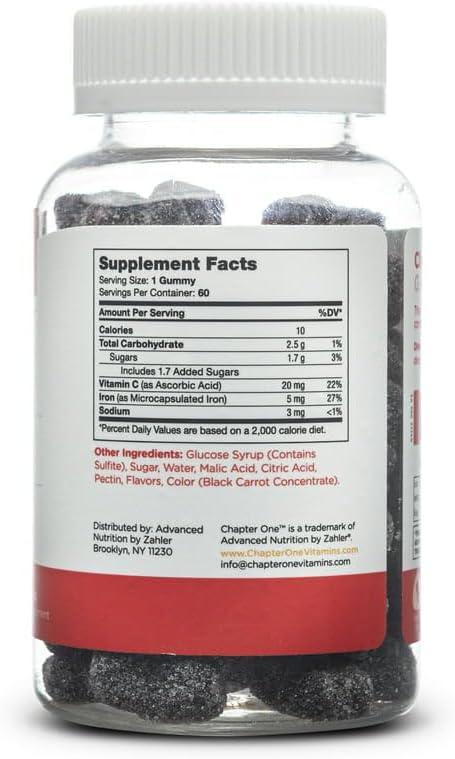 YHN Chapter One Iron Gummies - 60 Delicious Iron Gummy Vitamins | Buy ...