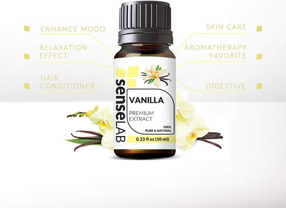 SenseLAB Vanilla Oleoresin Essential Oil 10ml - 100% Pure Therapeutic Grade Extract for Diffuser ...