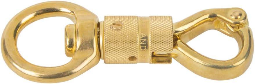 AOWESM Solid Brass Panic Snap 1-1/8 Inch X 4-1/4 Inch Quick Release with Round Swivel and Twist ...