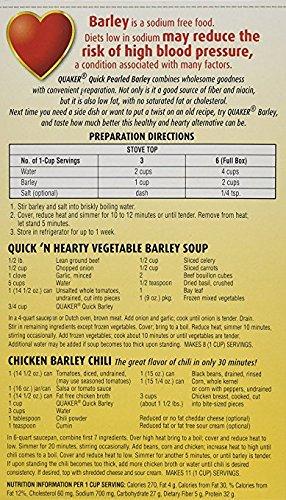 Quaker Quick Barley - Heart Healthy, Cooks in 10 Minutes - 11 oz (1 Box ...