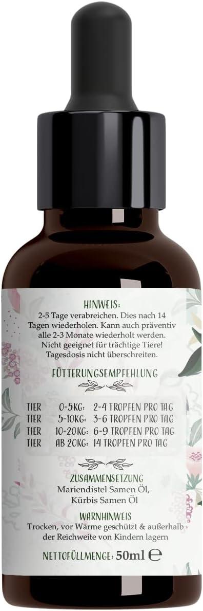 Nature Animal Wurm Liquid for Dogs & Cats - Vegan Deworming Solution ...