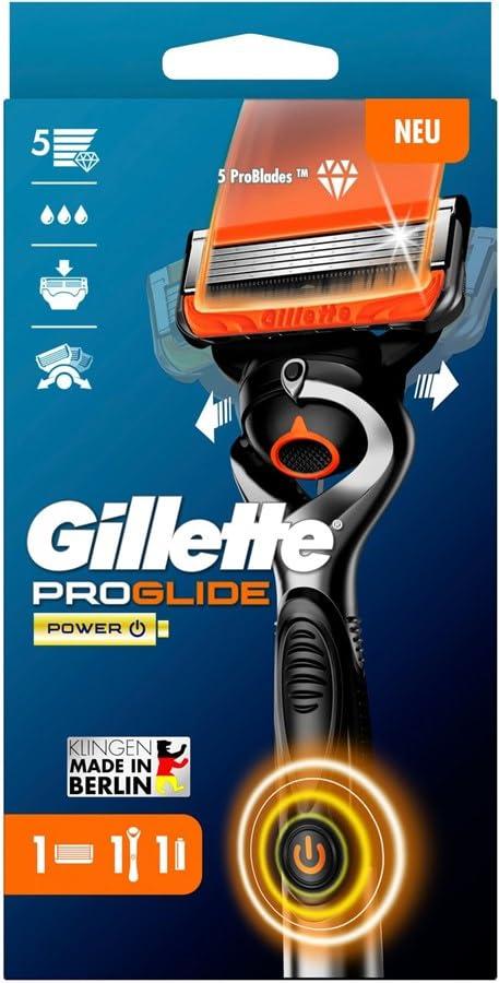 Gillette ProGlide Power Men's Wet Razor + 1 Extra Blade | 5-Blade Gift ...
