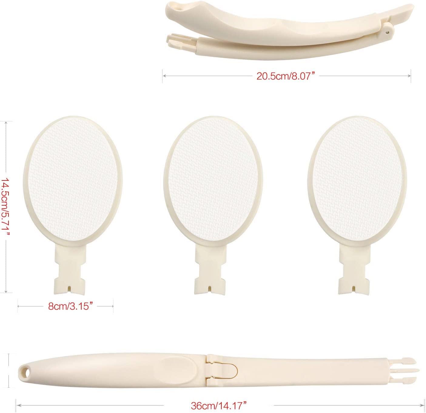 LFJ Lotion Applicator with Long Curved Handle for Back, Legs, and Feet ...