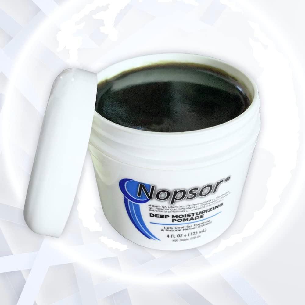 Nopsor Psoriasis DEEP MOISTURIZING Pomade - 4 Oz - Coal Tar & Salicylic Acid Formula for Calming ...