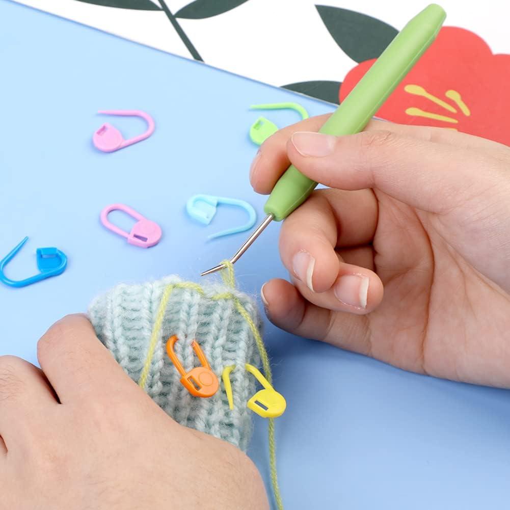 Loom Needle and Hook Set with Large-Eye Needles, Stitch Markers, and ...
