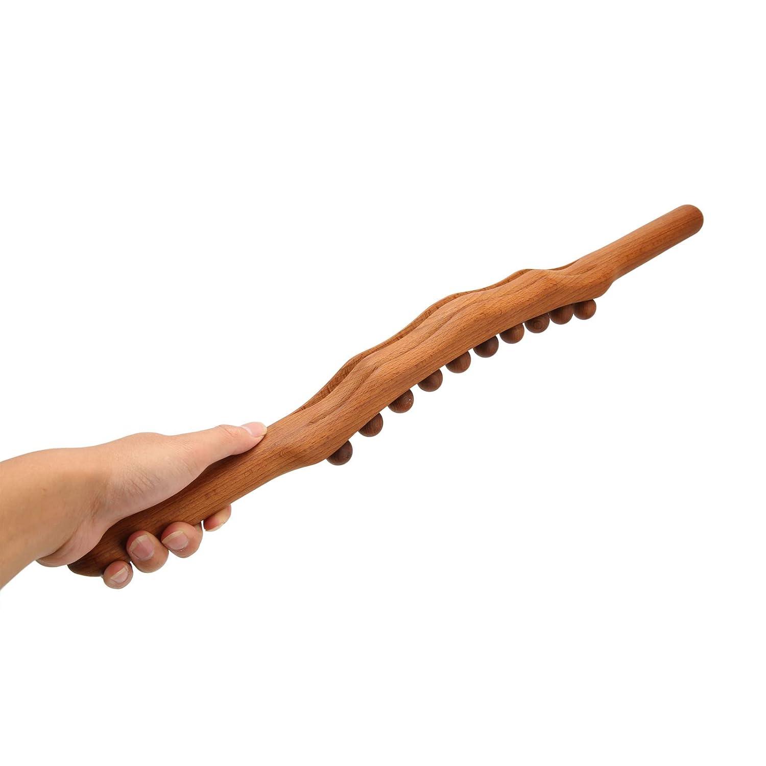 Ergonomic Pearl Wood Massage Tool - Slip Resistance Trigger Point ...