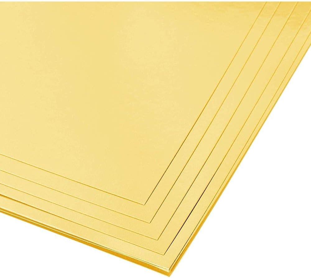 Gold Foil Metallic Cardboard Sheets - 50-Pack, Letter Size - Arts ...