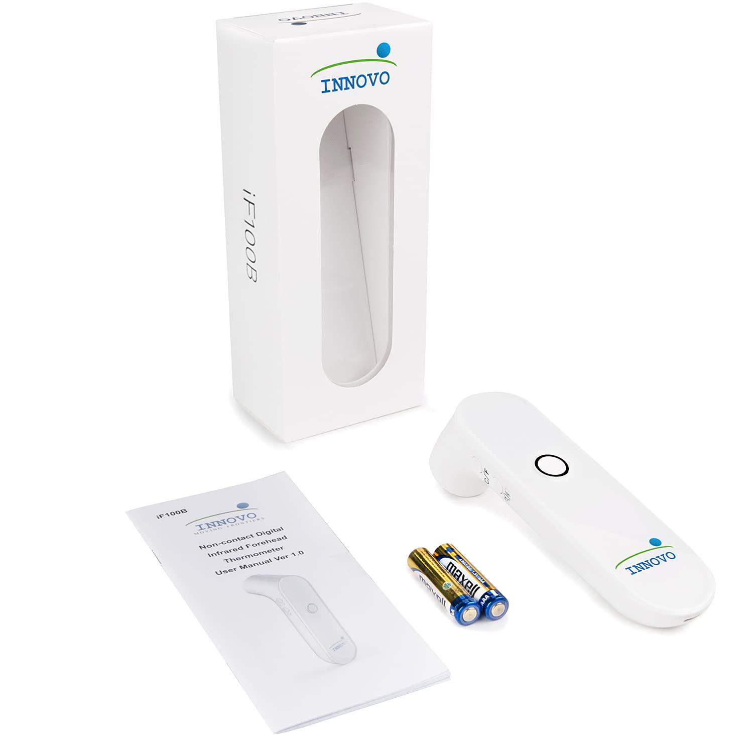 Innovo Medical Touchless Forehead Thermometer | Non-Contact Fever Alert ...