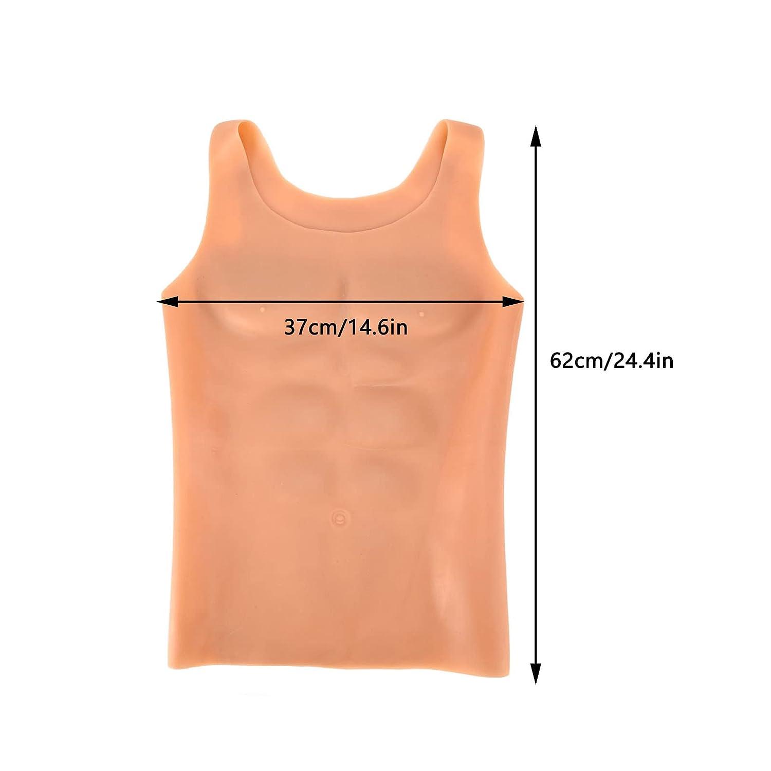 Dark Skin Silicone Fake Chest Vest for Carnival Costume Prop - Muscle ...