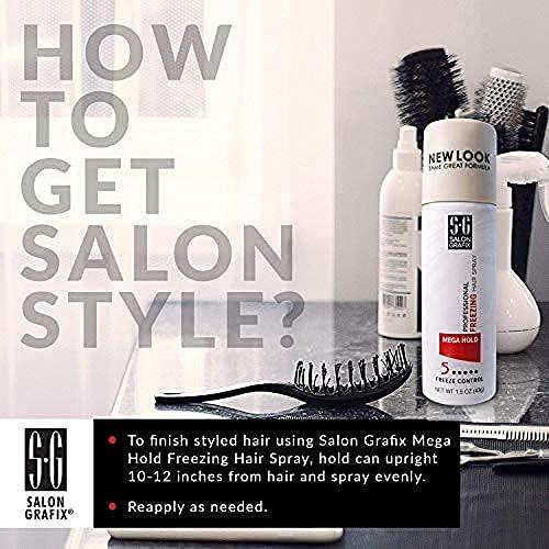 Salon Grafix Mega Hold Hairspray 1.5 oz - Freeze Control & Fast Drying ...