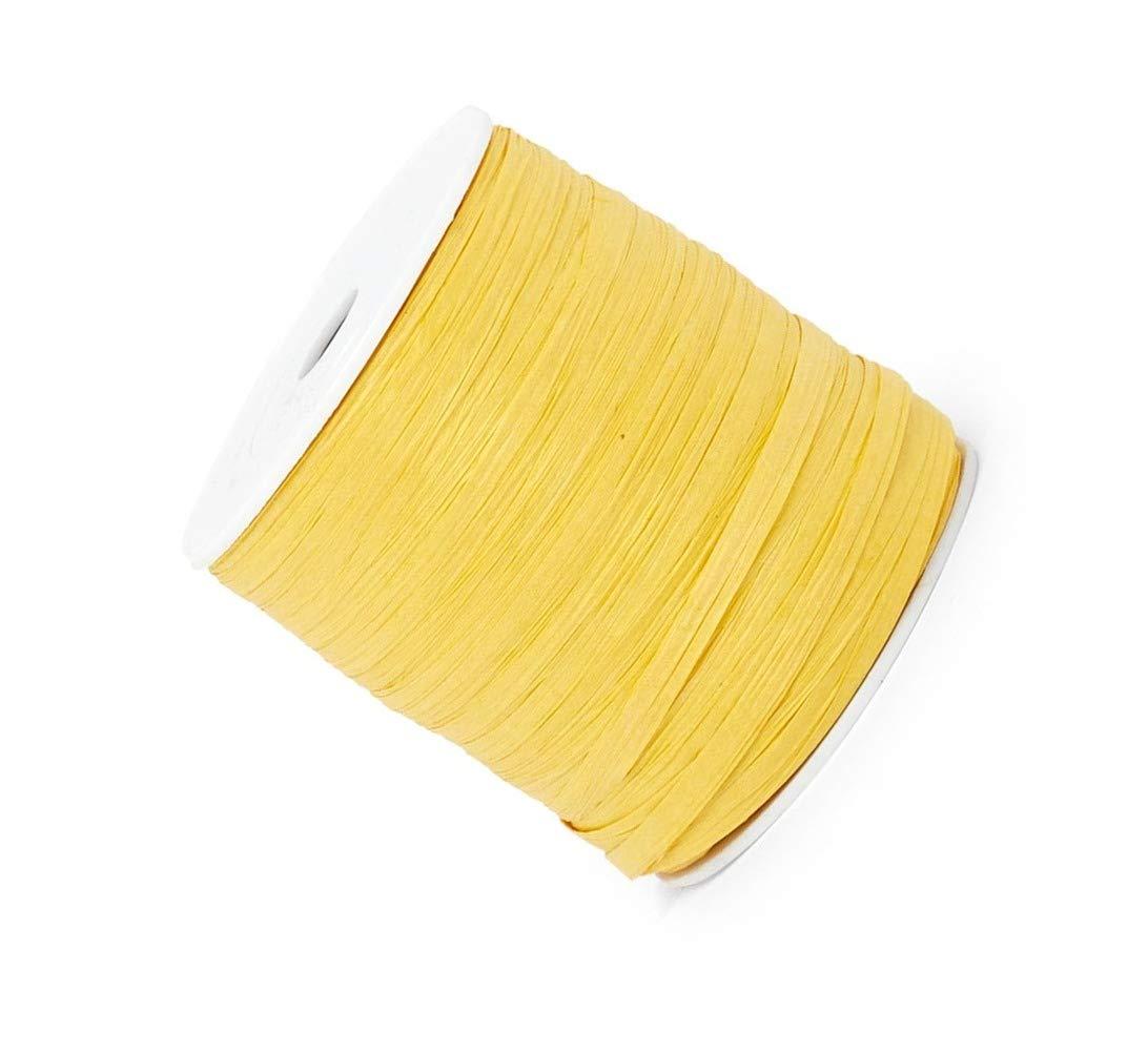 Yellow Paper Raffia Ribbon - 1/4'' x 100 yd - DIY Home Projects, Gift ...