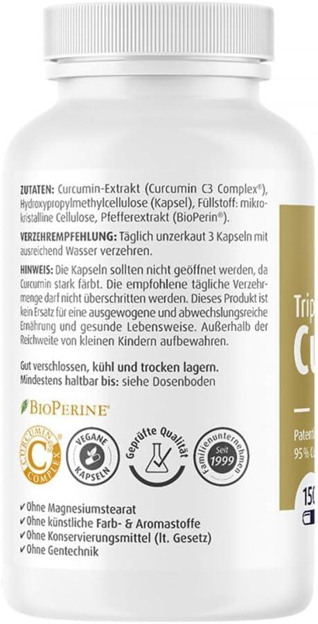 Curcumin Triplex 500 mg Capsules - 150 pcs | High-Potency Anti ...