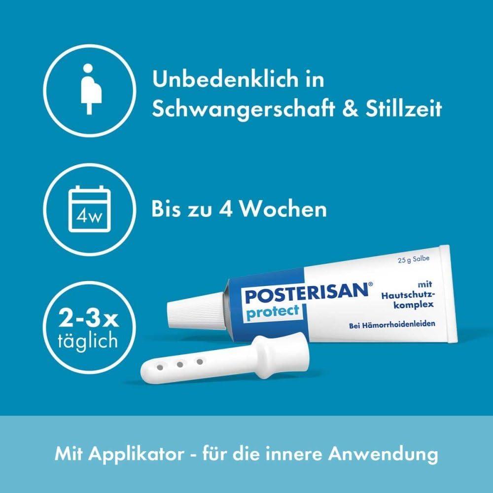 Posterisan Protect Rectal Ointment 25g | Hemorrhoid Relief & Skin ...