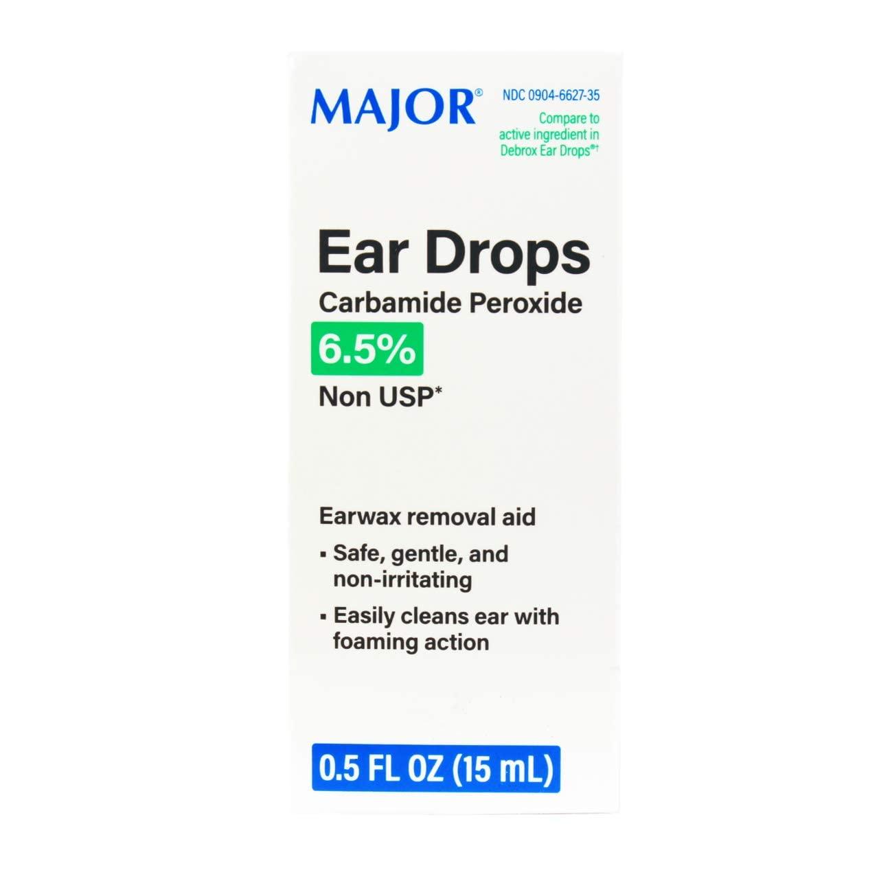 MAJOR Ear Drops 0.5oz 15mL Carbamide Peroxide 6.5% USA (3 Pack ...
