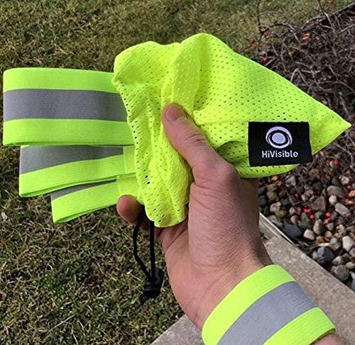 Reflective Bands Set for Cyclists and Runners - Green Arm, Ankle, Wrist ...