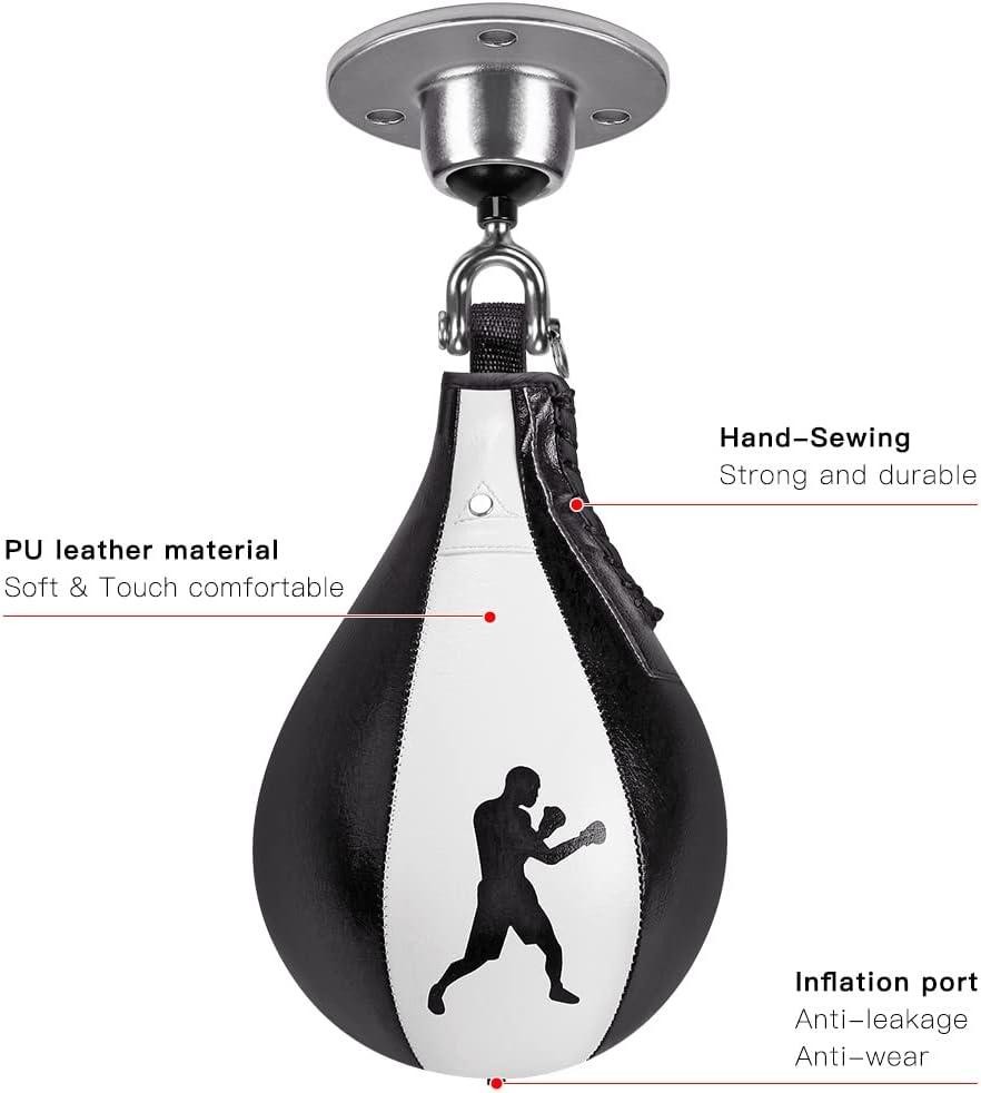 Benelabel Leather Speed Bag - Professional Boxing Training Kit with ...