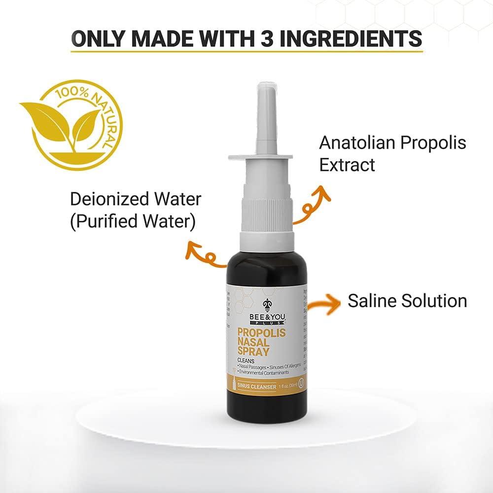BEE and You Plus Natural Propolis Nasal Spray 1 Fl oz - Drug-Free Sinus ...