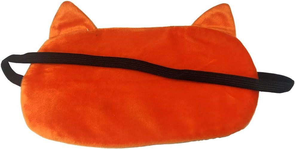 Orange Fox 3D Animal Eye Mask for Sleeping - Soft Plush Blindfold ...