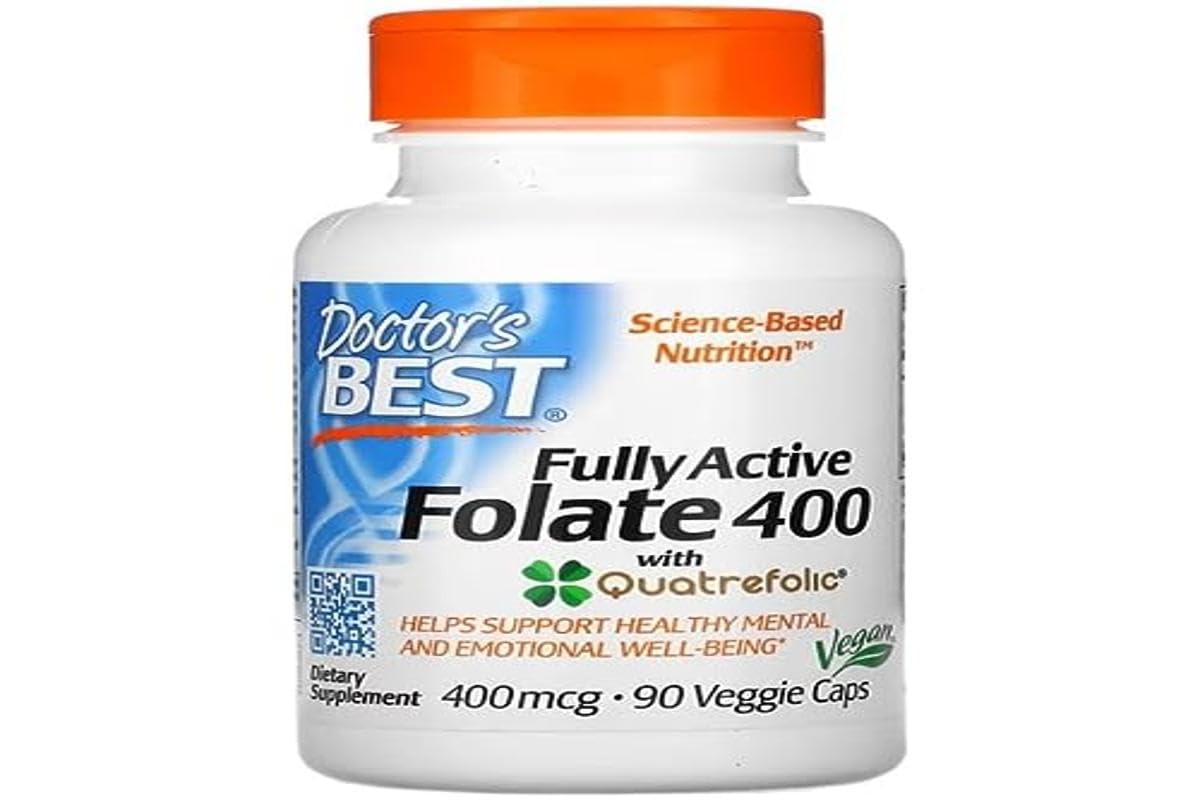Doctor's Best Fully Active Folate 400 with Quatrefolic Supports ...
