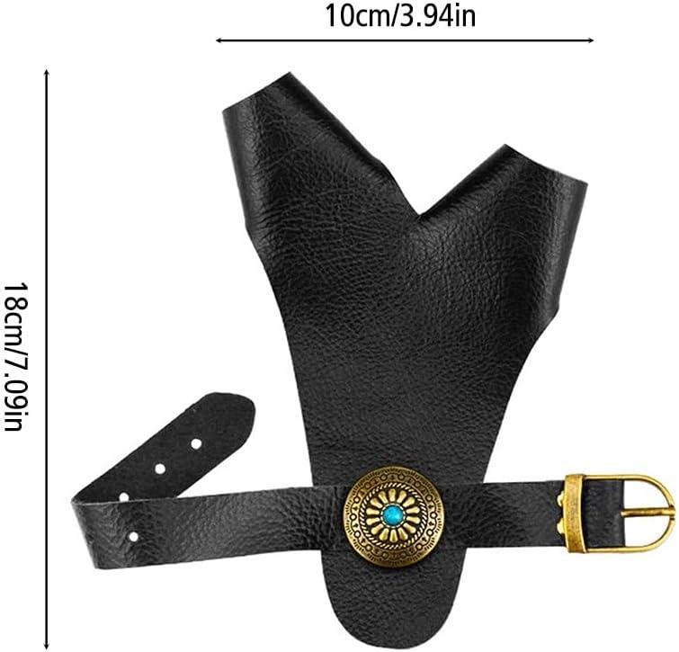 DONGKER Archery Cowhide Two-Finger Glove Handguard for Traditional ...