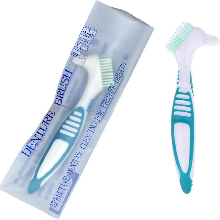 Portable Denture Double Sided Brush - Dual Head Toothbrush for False ...