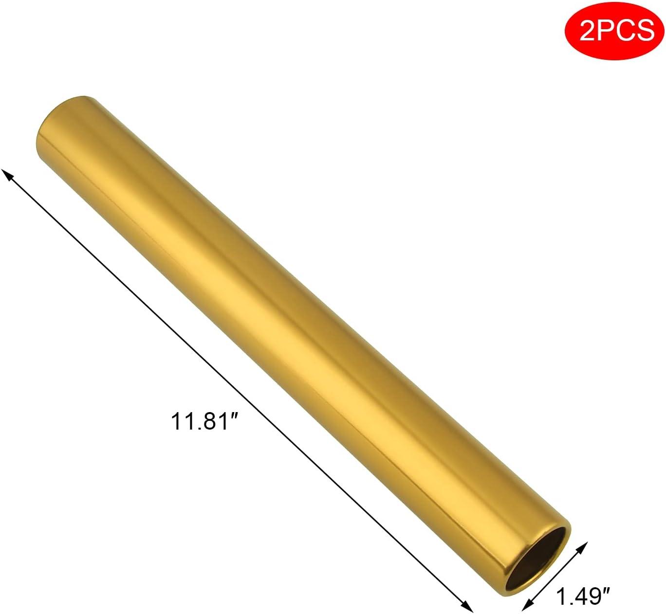 Pack of 2 Aluminium Track Field Relay Batons for Outdoor Race Practice ...