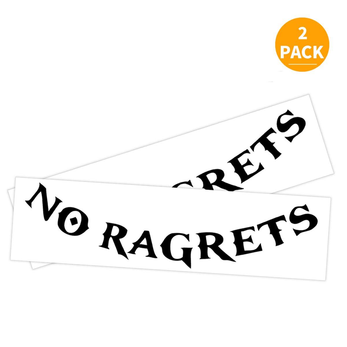 No Ragrets Temporary Tattoos - 2-Pack for Halloween Costume | Skin Safe ...