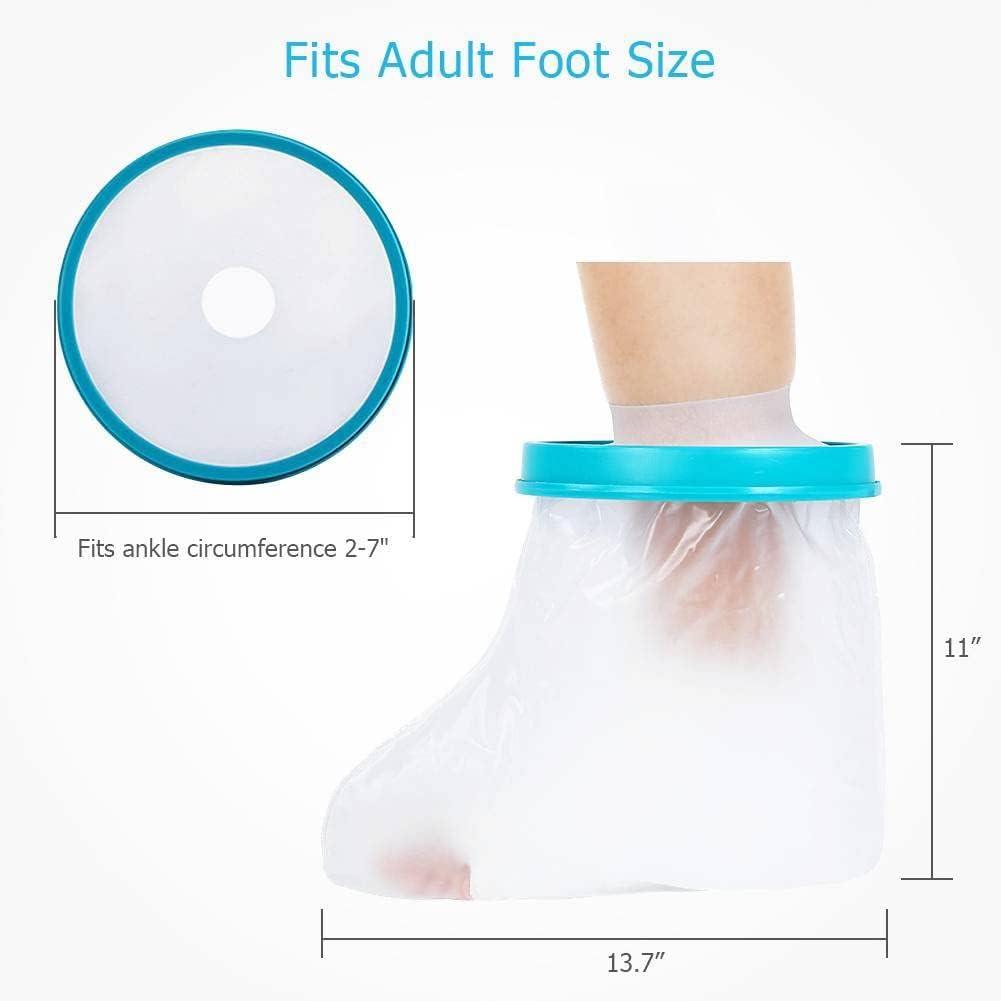 Waterproof Foot Cast Cover for Adults - Reusable 11 Inch Shower Boot ...