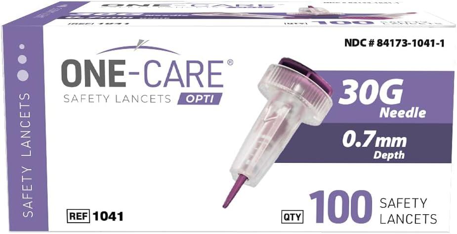 MediVena ONE-CARE Safety Lancets - 30G Sterile Finger Prick Device for ...