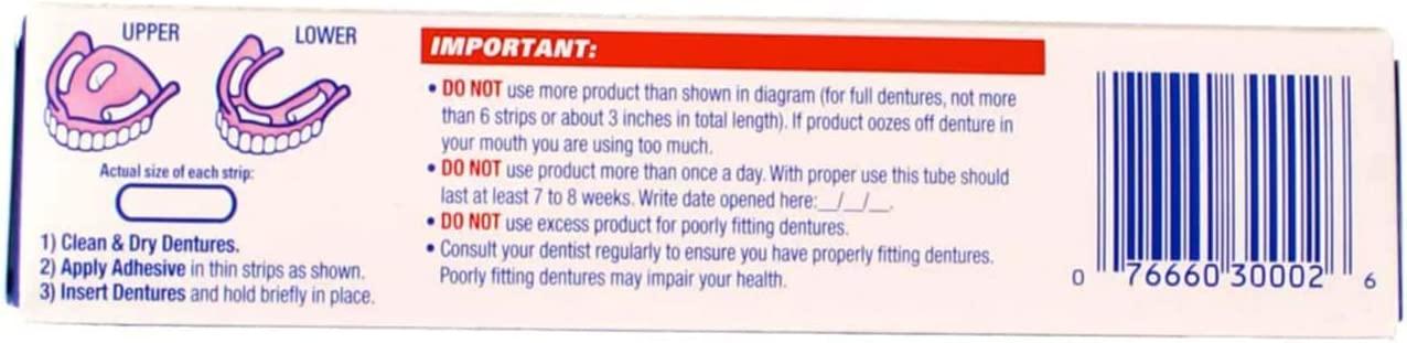 Fixodent Free Denture Adhesive Cream 2.40oz (Pack of 2) - Secure Hold ...