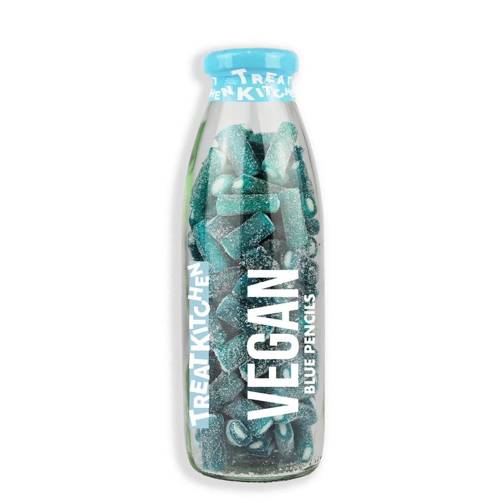 Sugar Coated Blue Pencils Vegan Sweets Bottle GIft 340g | Buy Now with ...