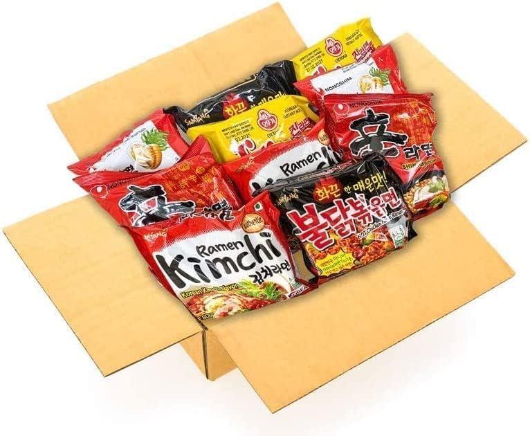 Korean Instant Noodles Ramen Variety Bundle & Chopsticks - Samyang ...