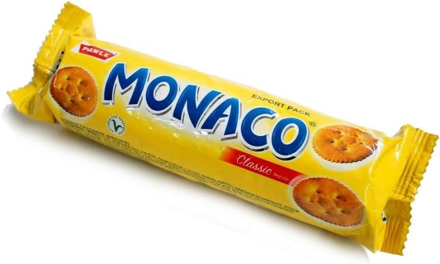Parle Monaco Biscuits - 63.3g (Pack of 24) | Light & Crispy Salted ...