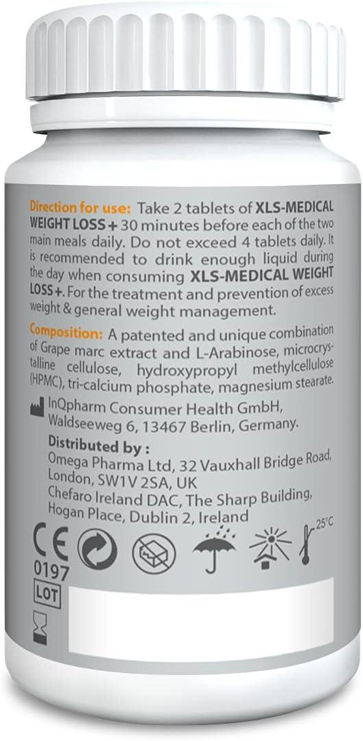 XLS-Medical Weight Loss Plus Tablets | Reduce Fats and Sugars | Natural ...
