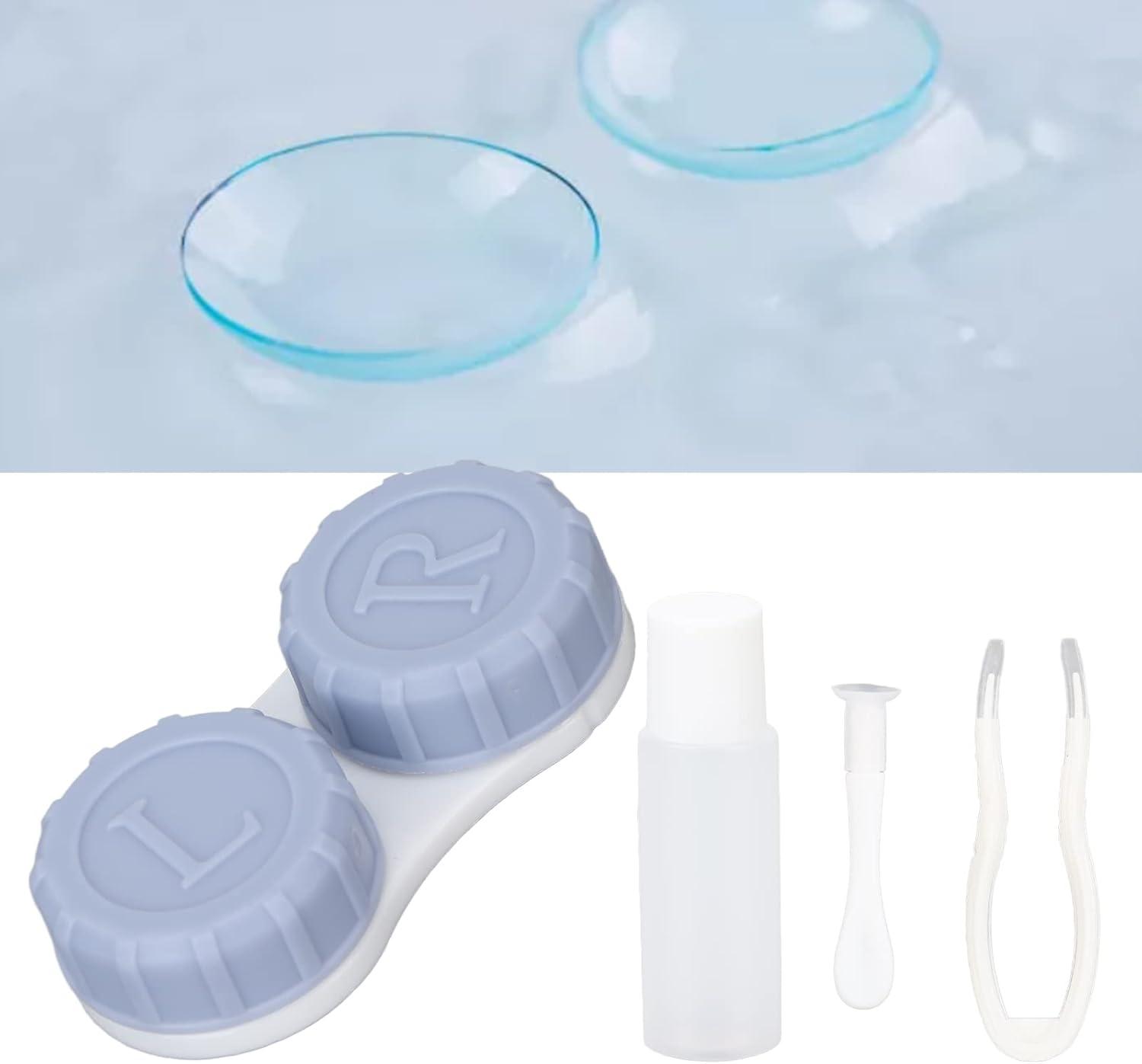 Travel Contact Lens Storage Box with Tweezers & Care Bottle | Durable ...