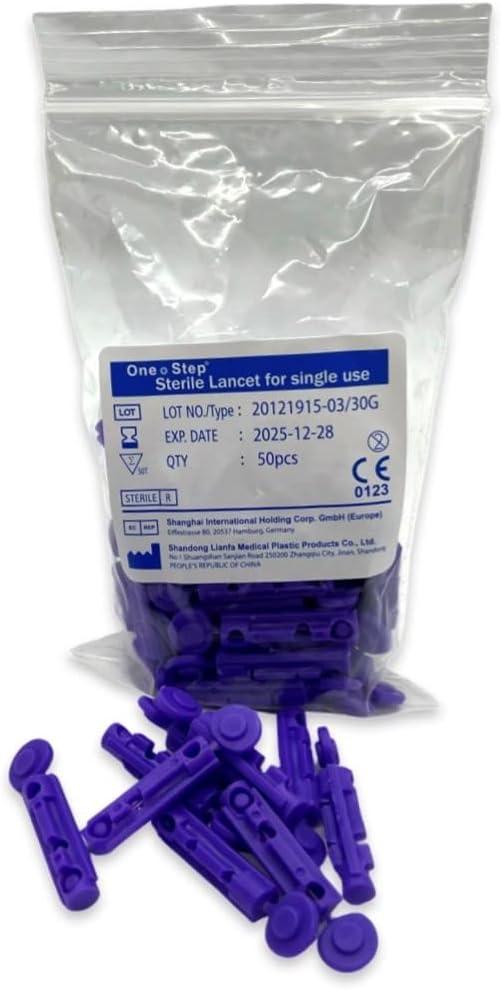 One Step Sterile 30g Safety Lancets - Disposable Twist Top Lancet Pen ...