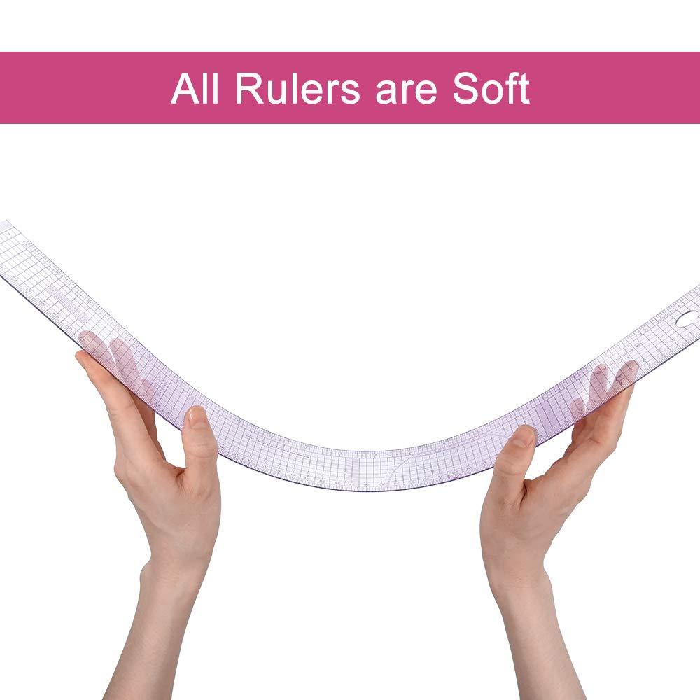 13PCS Styling Sewing French Curve Ruler Set, Dress Makers Ruler Clear ...