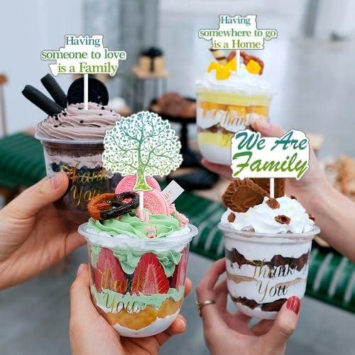 24pcs Family Reunion Cupcake Topper Family Tree Photo Booth Props ...