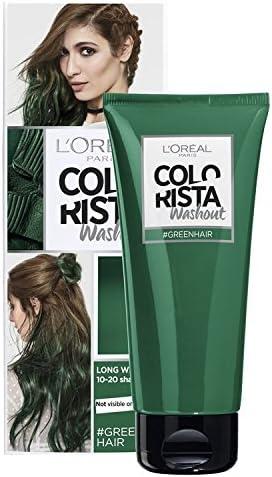 L'Oreal Paris Colorista Washout Green Semi-Permanent Hair Dye - 80ml ...